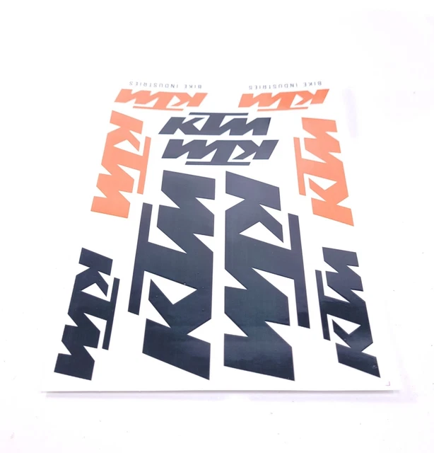 KTM DUKE RC125 Sticker Set Sticker Sheet Sticker Sheet Black Orange £11 ...