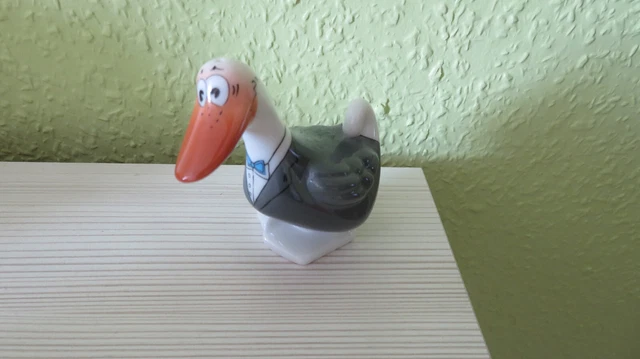 GOEBEL ADAM & Ziege Salzstreuer Pfefferstreuer GANS grau weiß EUR 19,95 ...