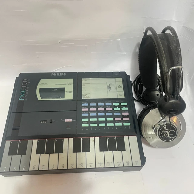 VINTAGE PHILIPS PMC - 100 Music Composer Cassette Player Recorder Synth ...