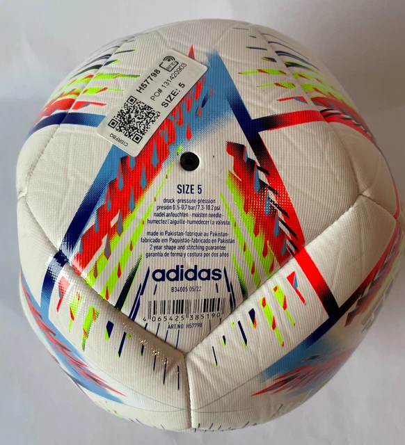 ADIDAS FUSSBALL, FIFA World Cup 2022 Al Rihla, Weiß/Grün - Größe 5 EUR ...