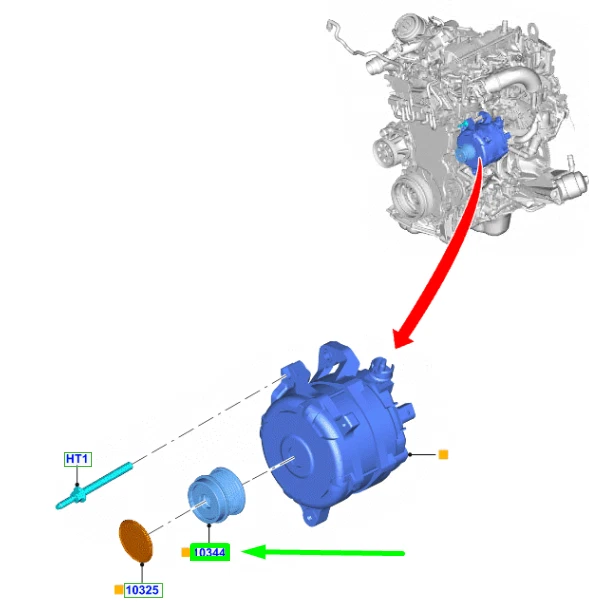 FORD RANGER T9 Alternator Pulley 2561467 NEW GENUINE £250.20 - PicClick UK