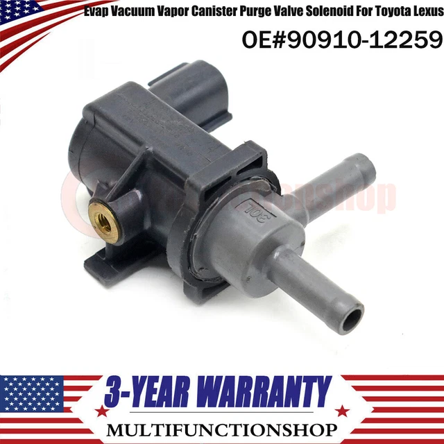 90910-12259 EVAP VACUUM Vapor Canister Purge Valve Solenoid For Toyota ...