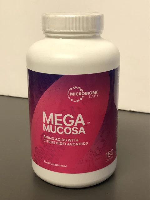MICROBIOME LABS MEGA MUCOSA 180 Capsules. Amino Acids. EXP:11/2025. £49 ...