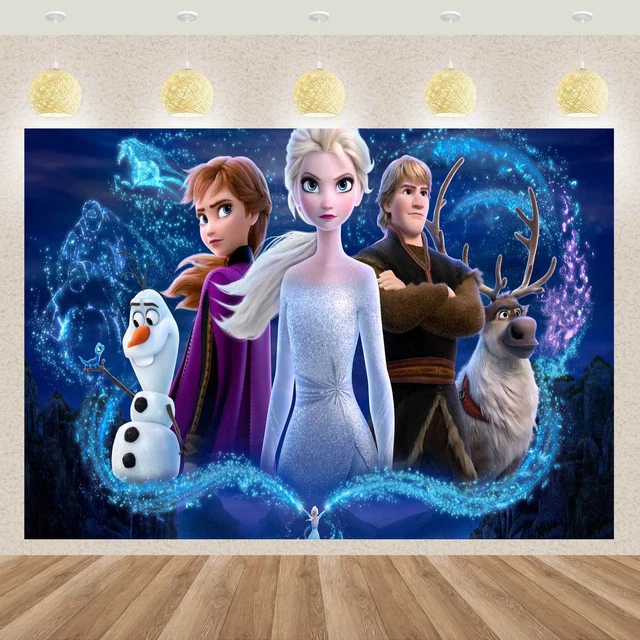 PRINCESS ANNA ELSA Frozen Backdrop Birthday Photography Background ...
