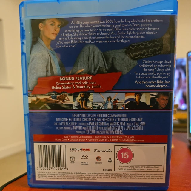 THE LEGEND OF Billie Jean blu-ray Helen Slater Christian Slater w ...