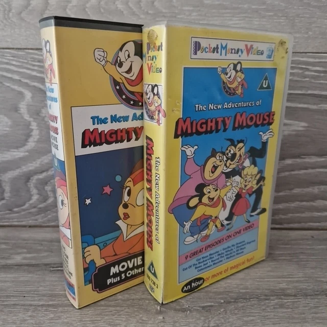 THE NEW ADVENTURES of Mighty Mouse - 9 Episodes & Movie Mouse PAL VHS ...