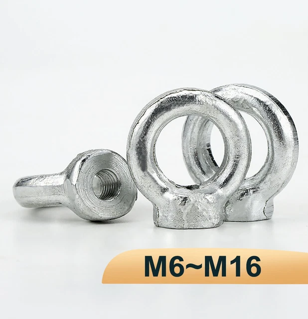 M6 M8 M10 M12 M16 Metrische Ringmuttern Ringösen Mutter - Verzinkter ...