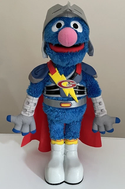 HASBRO TALKING Flying Super Grover Soft Plush Toy Interactive 15 ...