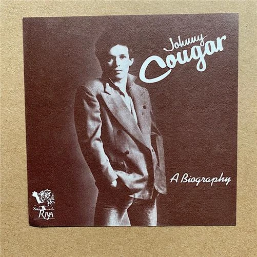 JOHNNY COUGAR A BIOGRAPHY MEMORABILIA Small promo sticker - 10cm UK EUR ...