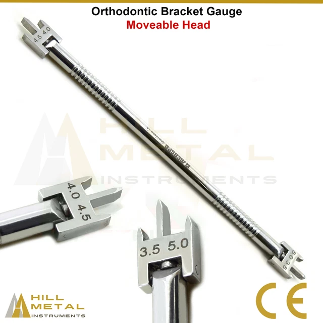 DENTAL ORTHODONTIC ARTICULATED Angle Placement Gauge Bracket Positioner ...