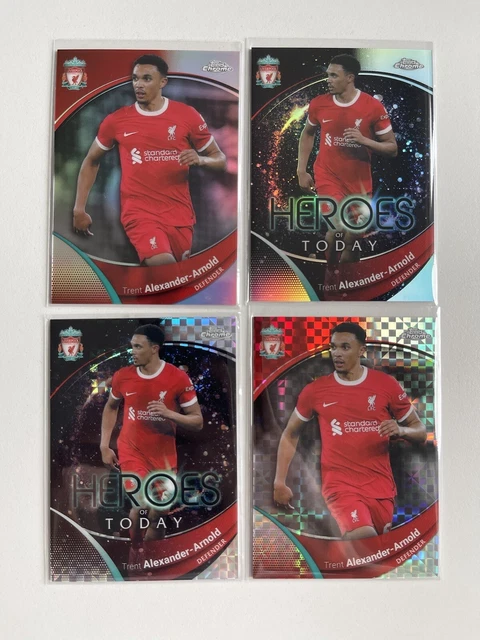 TOPPS LIVERPOOL FC Chrome Team Set Trent Alexander-Arnold 4 cartes X ...