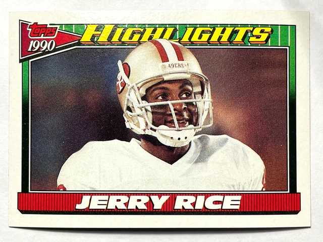 HALL OF FAMER JERRY RICE 49ers, Raiders 1991 Topps 1990 carte ...