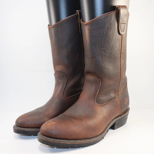 DOUBLE-H AG7 RANCHWELL Leather Work Boots Brown Men’s 9D £59.31 ...