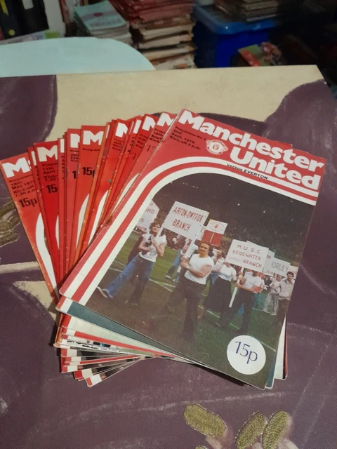 MANCHESTER UNITED HOME Programmes x 15 1978/1979 All Listed £6.50 ...