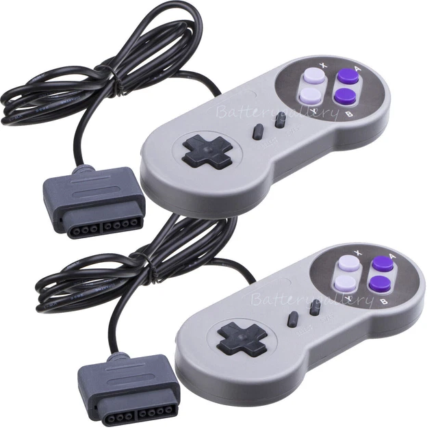 2 NEW SUPER Nintendo SNES System Console Replacement Controller 6FT for ...