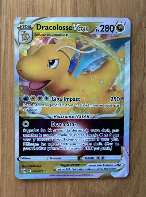 CARTE POKÉMON DRACOLOSSE Vstar 050/078 EB10.5 Epée & Bouclier Pokémon ...