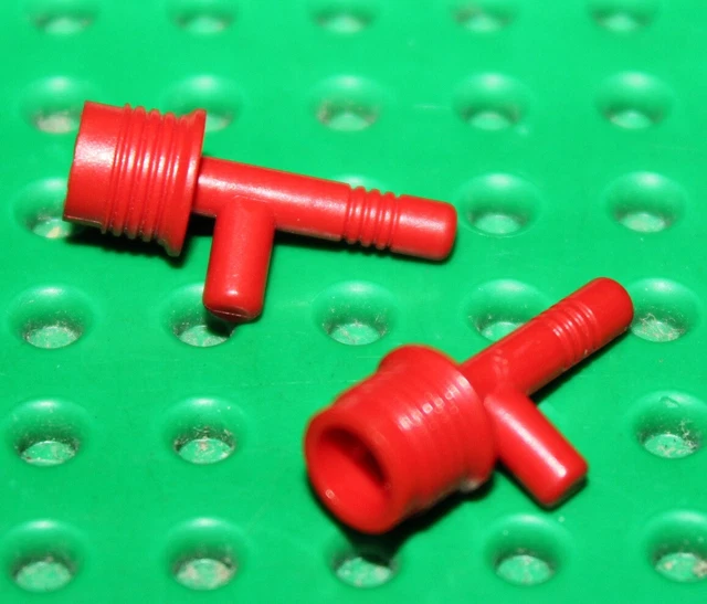 2 X LEGO Red Minifig Utensil Space Gun / Torch 3959 set 4030 6387 6386 ...