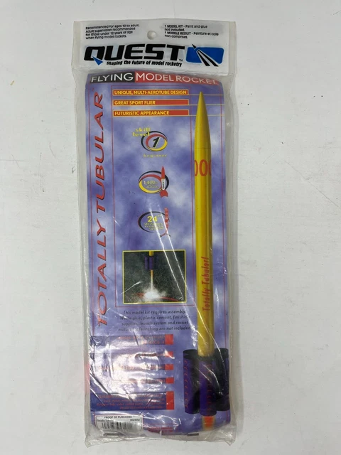 QUEST TOTALLY TUBULAR Model Rocket Kit Skill Level 1 Model Rocket Kit ...