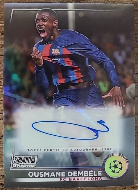 OUSMANE DEMBELE 2022-23 Topps Stadium Club Chrome Auto #CA-OD Barcelona ...