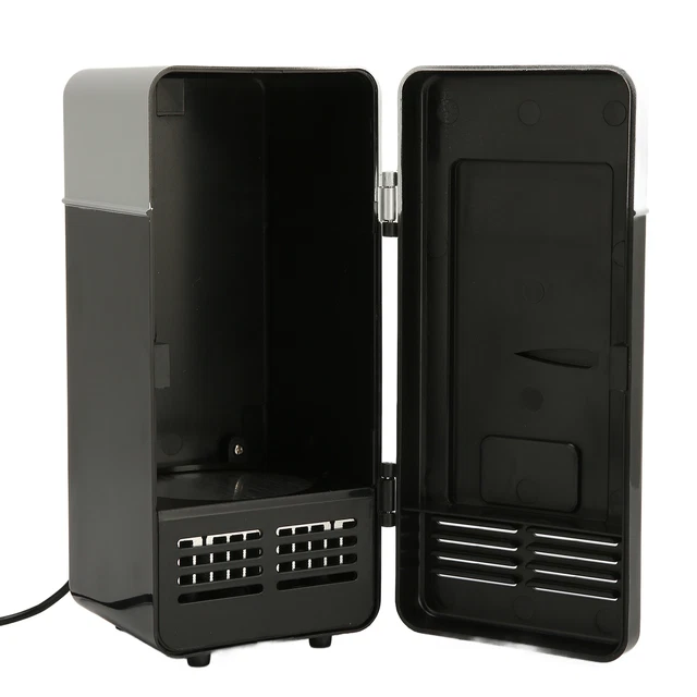 (BLACK) MINI FRIDGE Circulating Cooling Portable Cooler For Drinks Food ...
