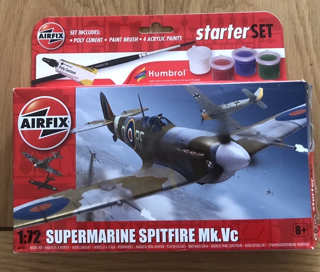 AIRFIX 1/72 SCALE Supermarine Spitfire Mk.Vc Model Starter Set £10.00 - PicClick UK