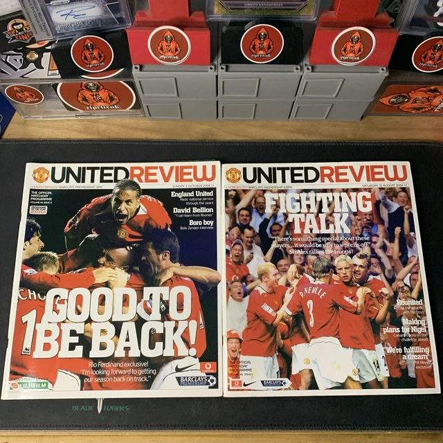 MANCHESTER UNITED REVIEW Programme Bundle Of 10 - 2004 Season - League ...