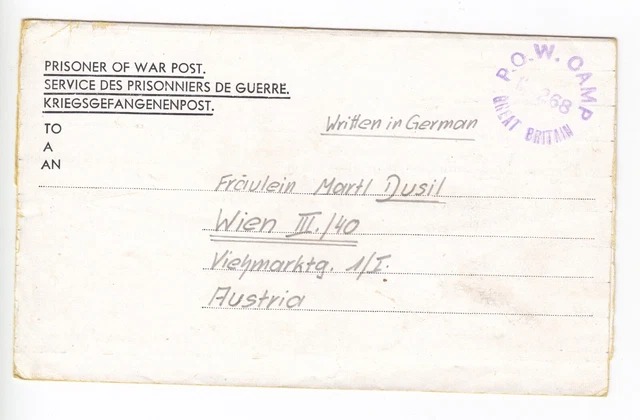 AYLESBURY WW2 GERMAN Prisoner War Letter 1947 Norduck Farm Aston ...