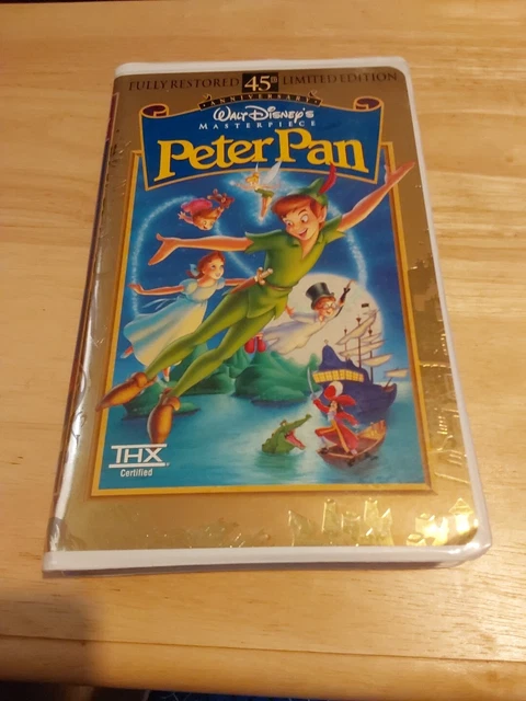 DISNEY PETER PAN Masterpiece 45th Anniversary VHS Clamshell Tape NTSC ...