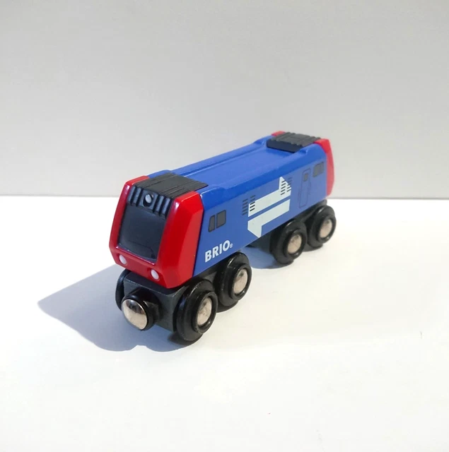 WOODEN RAILWAY TRAIN - BRIO 33256 Cargo Engine VERY RARE - Thomas Curve ...