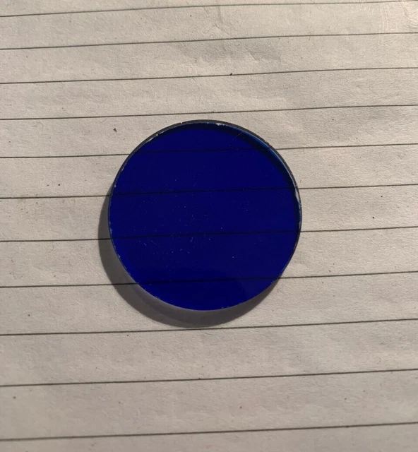 CLEAR GLASS BLUE Filter for Microscope - for 35mm Diameter Filter ...