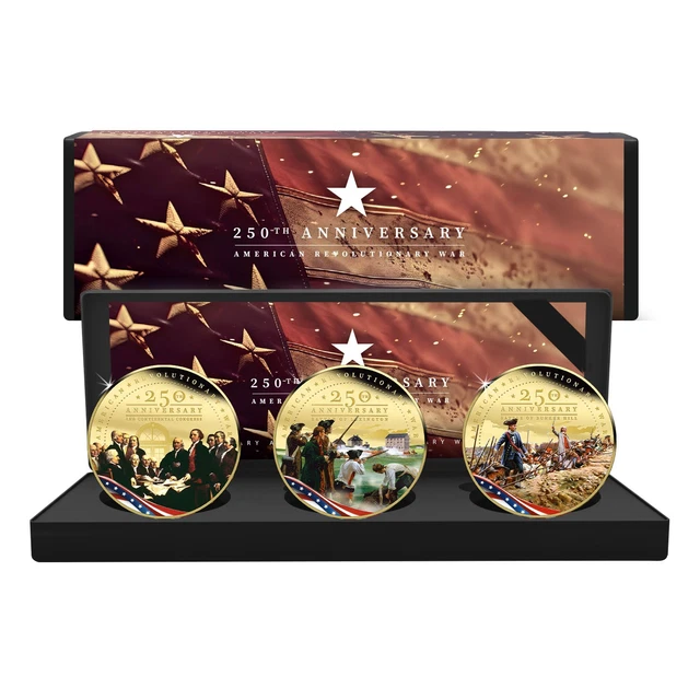 AMERICAN REVOLUTION 250TH Anniversary 2025 Gold Coin Box Set Limited ...