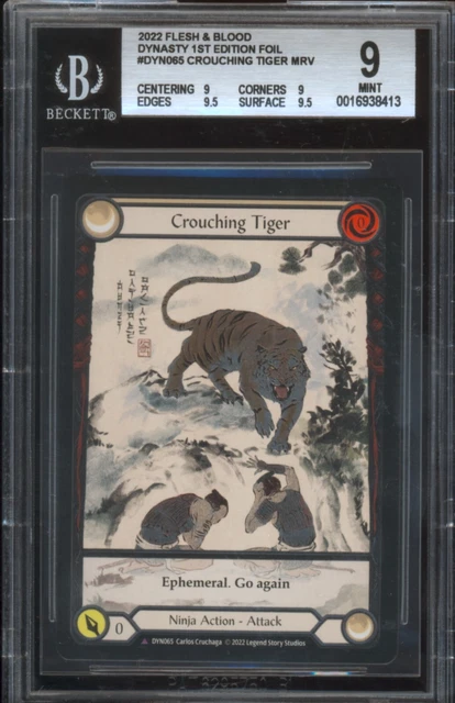 FLESH AND BLOOD FAB Crouching Tiger Marvel Cold Foil Dynasty BGS 9 TOP ...