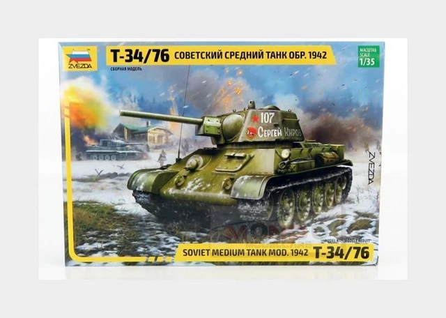 1:35 ZVEZDA KAMPFPANZER T-34/76 Tank Military 1942 Kit ZS3686 Modellbau EUR 27,95 - PicClick DE
