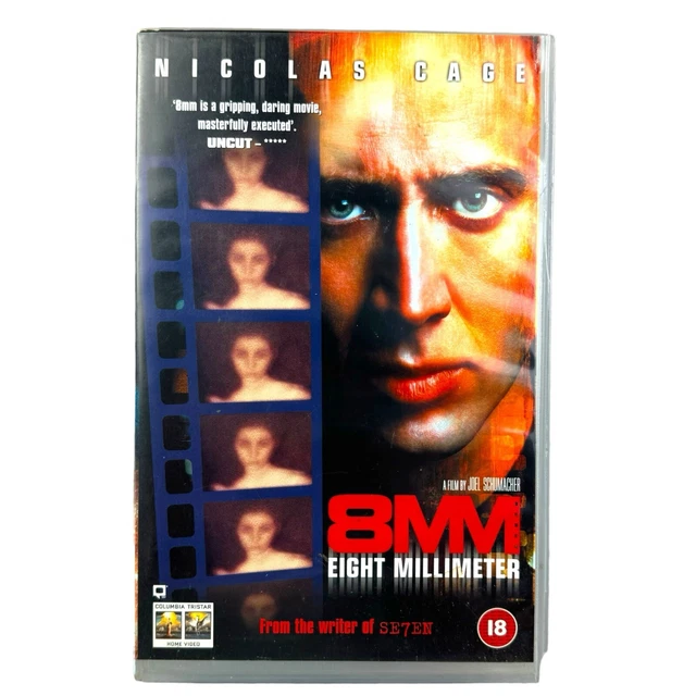EIGHT MILLIMETER VIDEO VHS Ex Rental Large Case Action Film Cert 18 ...