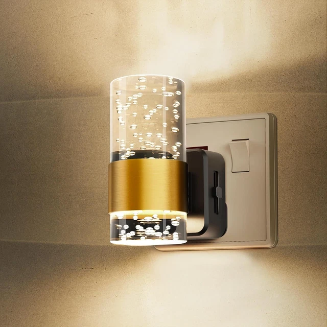 PLUG IN NIGHT Light, Acrylic Night Light with Dusk to Dawn Sensor ...