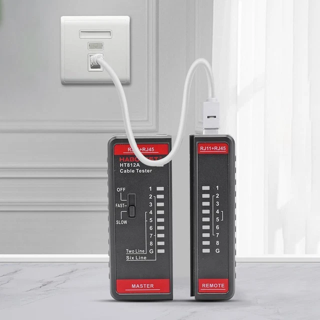 RJ45 RJ11 LED Display LAN Network Cable Tester Networking Telephone ...