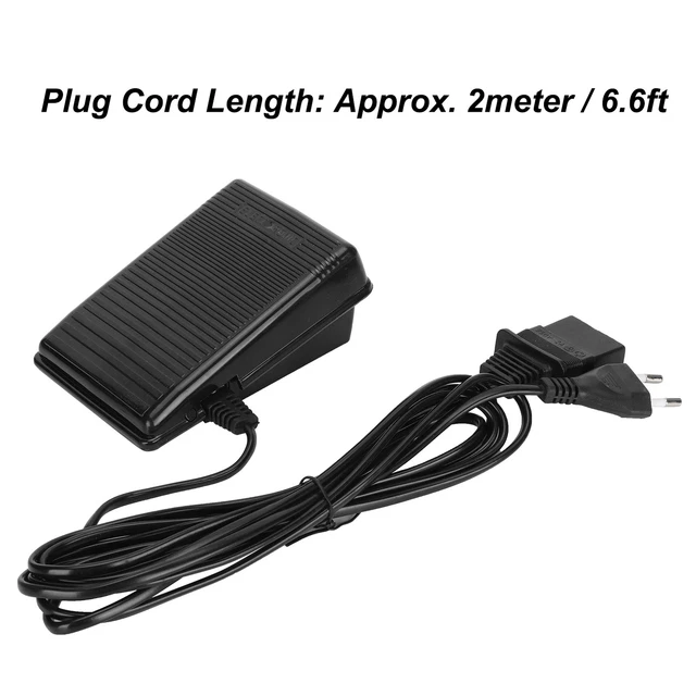 SEWING MACHINE FOOT Pedal Controller Multifunctional 3-Hole Power Cord ...