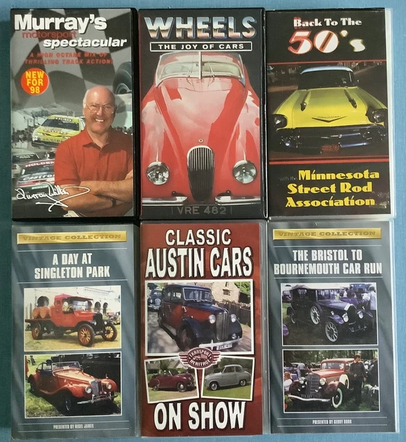 X6 MOTORING & vintage car VHS VIDEO TAPES motorsports Murray Walker ...