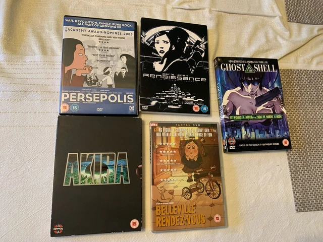 ANIMATION DVD BUNDLE: Akira, Ghost In The Shell, Paris 2054 Renaissance ...