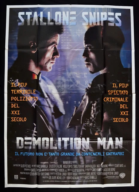 Manifesto Demolition Man Sylvester Stallone Wesley Snipes A69 Eur 41 57