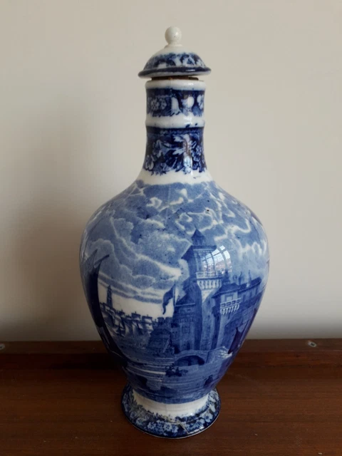 ANTIQUE WEDGWOOD HUMPHREY Taylor & Co Blue And White Liqueur Bottle £32 ...