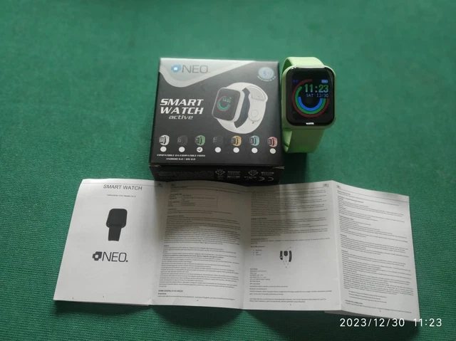 SMARTWATCH ACTIVE NEO, NUOVO,orologio verde Bluetooth,USB,Android,iOS ...