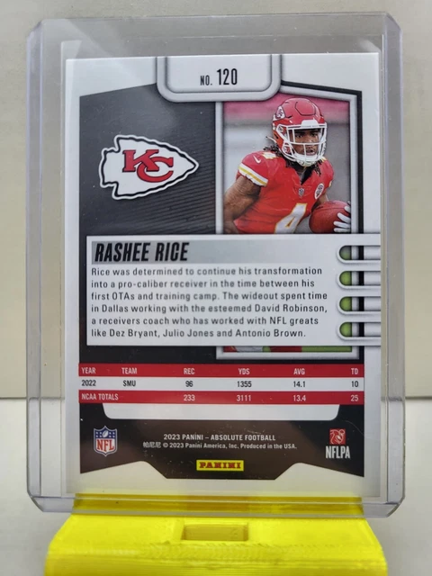 RASHEED RICE 2023 Panini Absolute Rookie #120 Kansas City Chiefs RC EUR ...