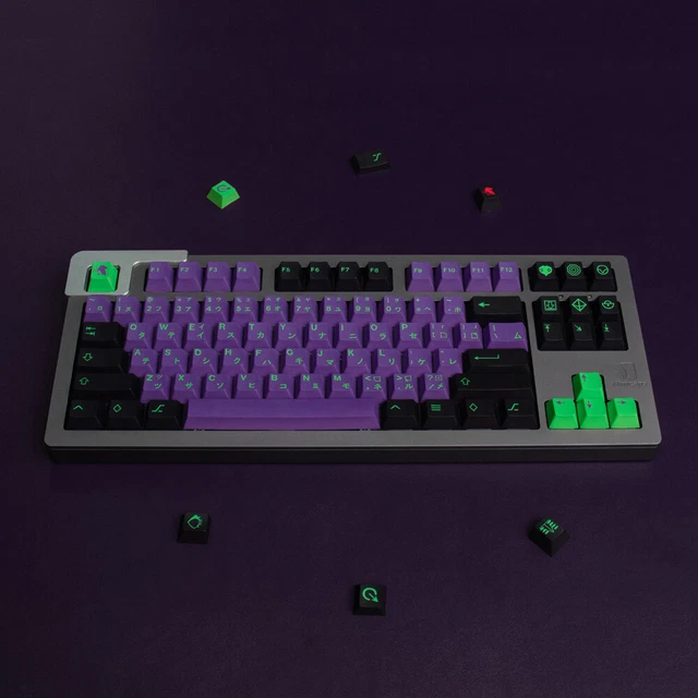 PBT EVA-01 KEYCAP Purple Mecha-01 Cherry Profile Set for Cherry MX £32. ...