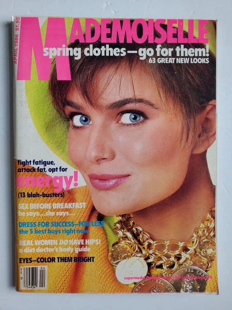 1986 MADEMOISELLE MAG Paulina PORIZKOVA Estelle LEFEBURE Jill GOODACRE ...
