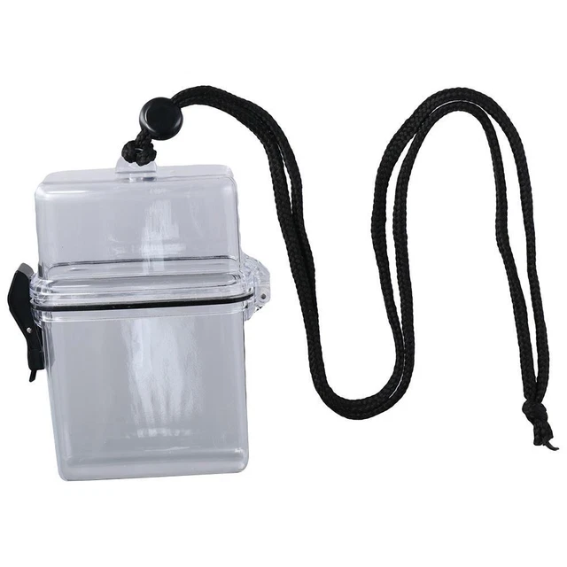 TRANSPARENT KEYS CARDS Coin Locker Dry Box Plastic ID Card Badge Holder ...