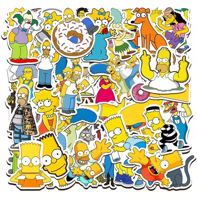 SIMPSONS 50 STÜCK Aufkleber Sticker Stickerbomb Laptop Notebook EUR 9 ...