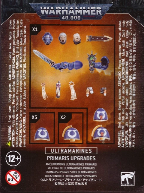40K ULTRAMARINE PRIMARIS Upgrade Sprue Brand New Sealed Space Marine ...
