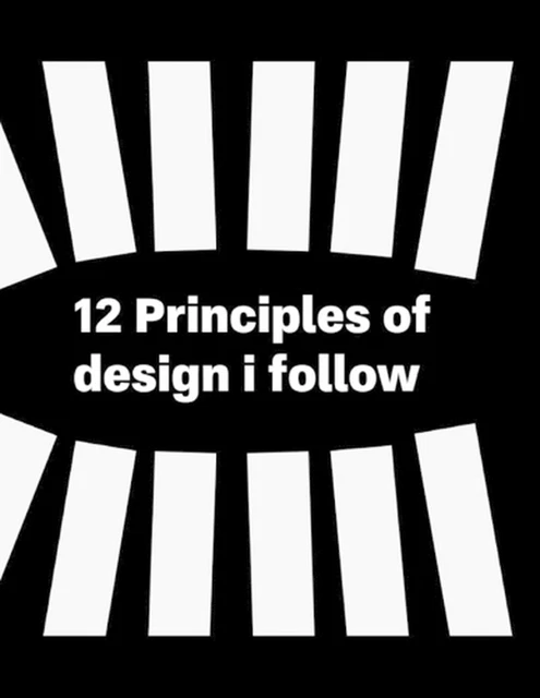 12 PRINCIPLES OF Design I follow by Syed Mubarak Paperback Book EUR 27,11 - PicClick FR