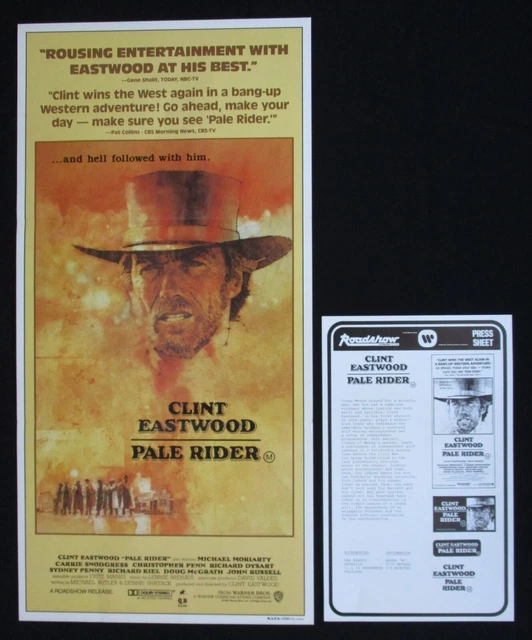 PALE RIDER 1985 Orig Australian daybill movie poster Clint Eastwood ...
